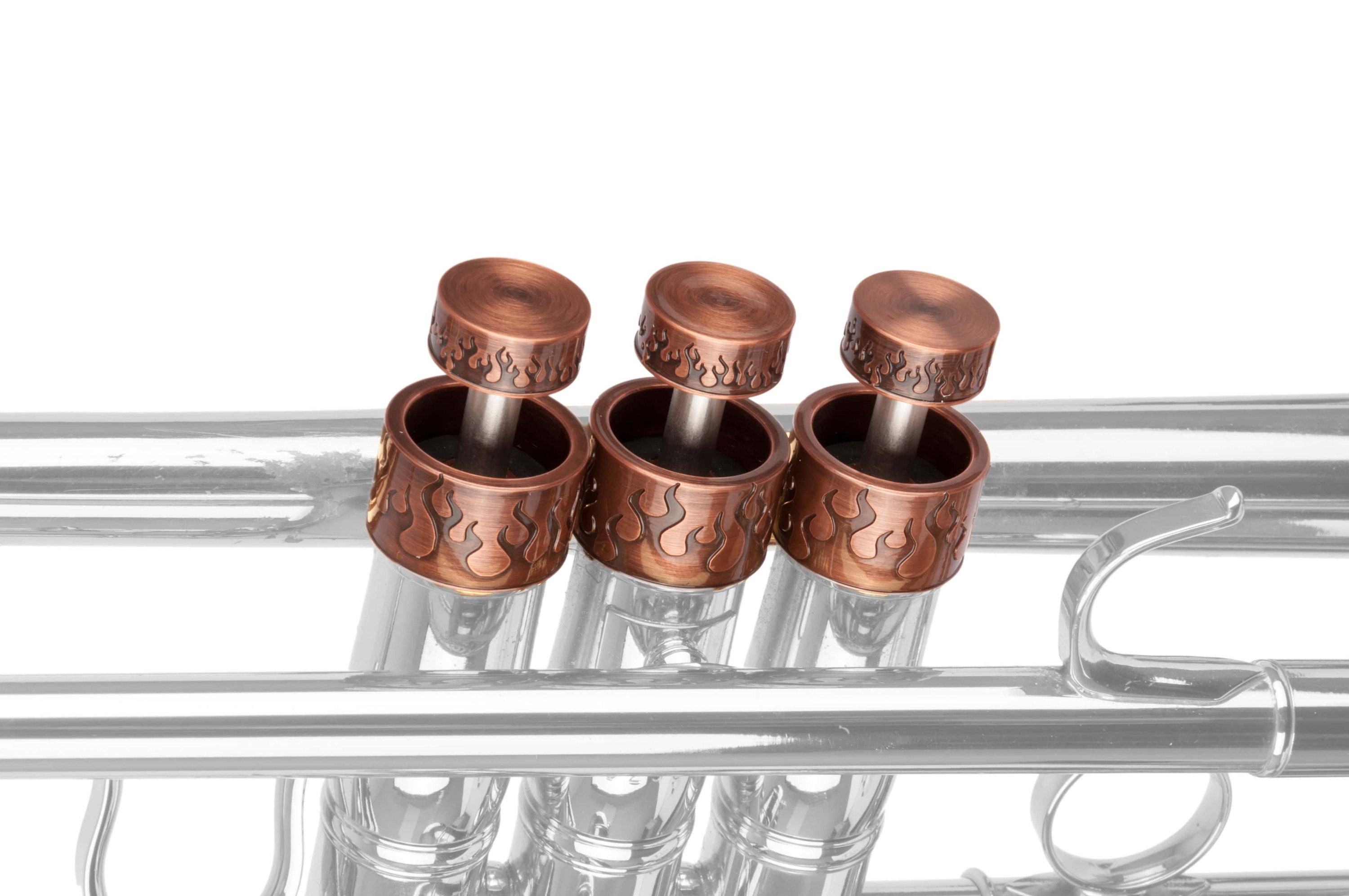 Bach Custom HEAVY Trumpet Trim Kit. Artistic FLAMER Style. Kgubrass for ...