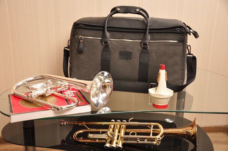 KGU Music Trumpet Case | Double Gig Bag for Trumpet, Flugelhorn, Brass ...