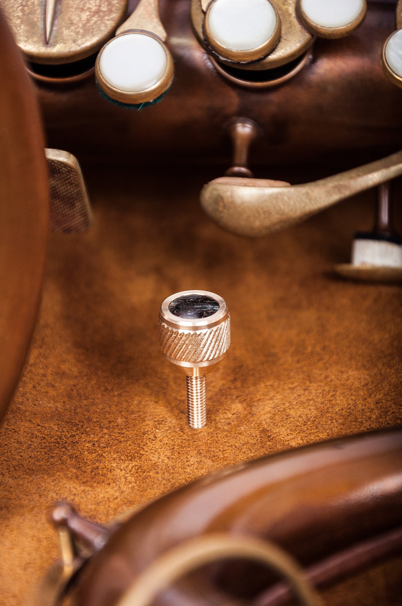 Yamaha Saxophone HEAVY Neck Screw. Kgubrass 135. Raw Brass. 6 Stones ...
