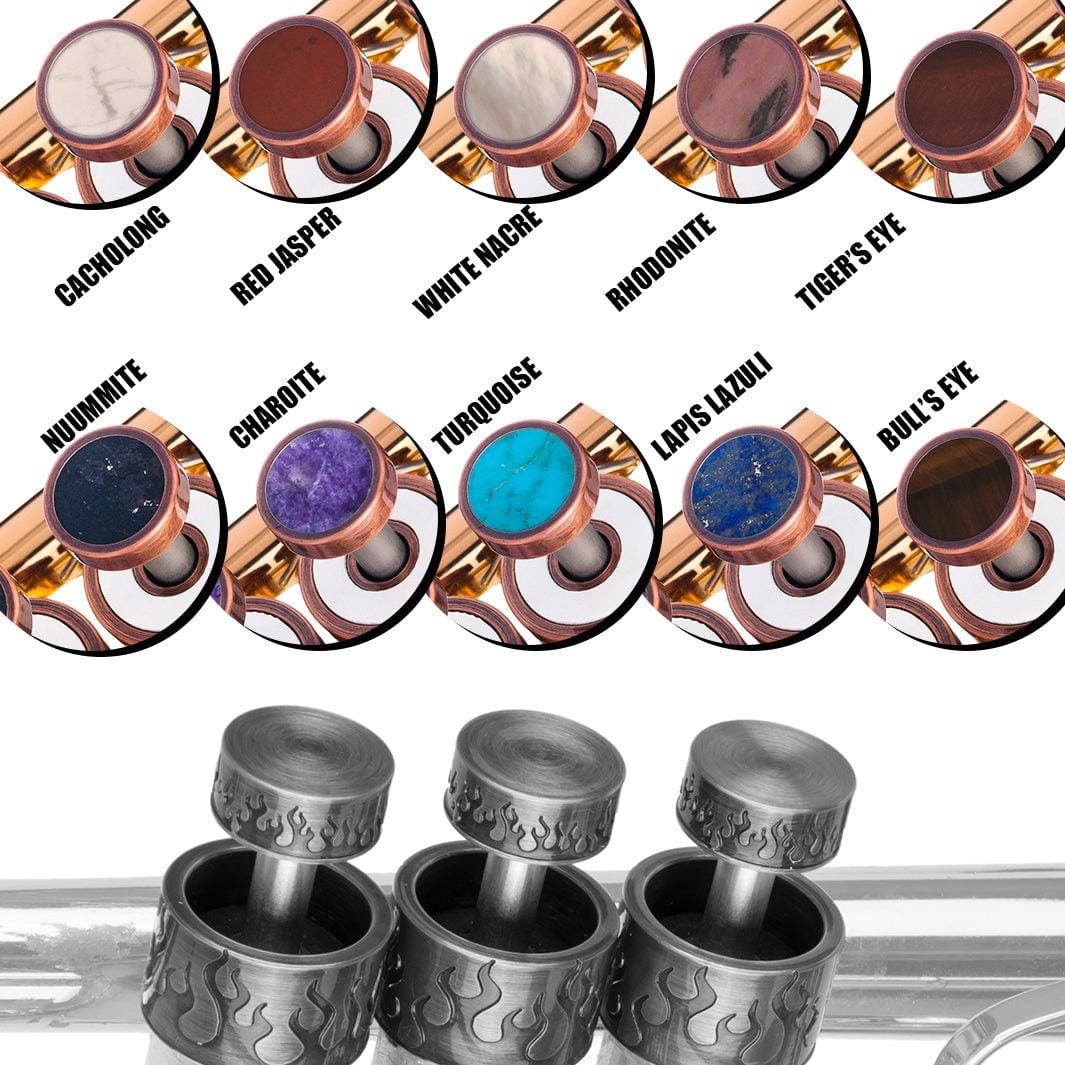 Bach Custom HEAVY Trumpet Trim Kit. Artistic FLAMER Style. Kgubrass for ...