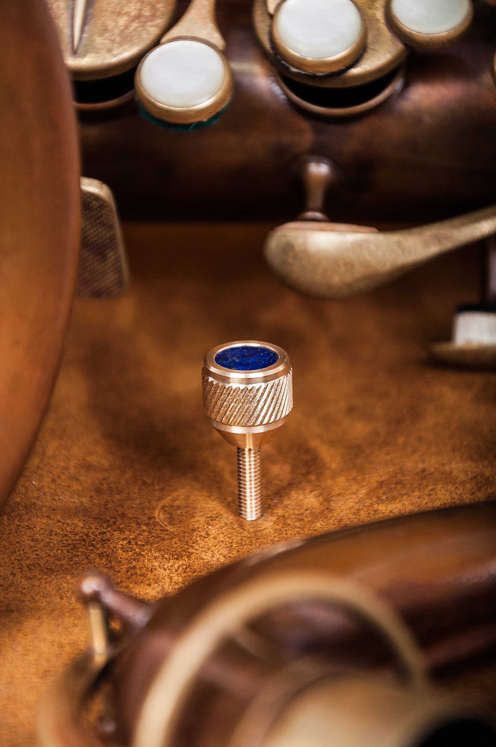 Yamaha Saxophone HEAVY Neck Screw. Kgubrass 135. Raw Brass. 6 Stones ...