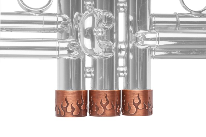 Bach Custom HEAVY Trumpet Trim Kit. Artistic FLAMER Style. Kgubrass for ...