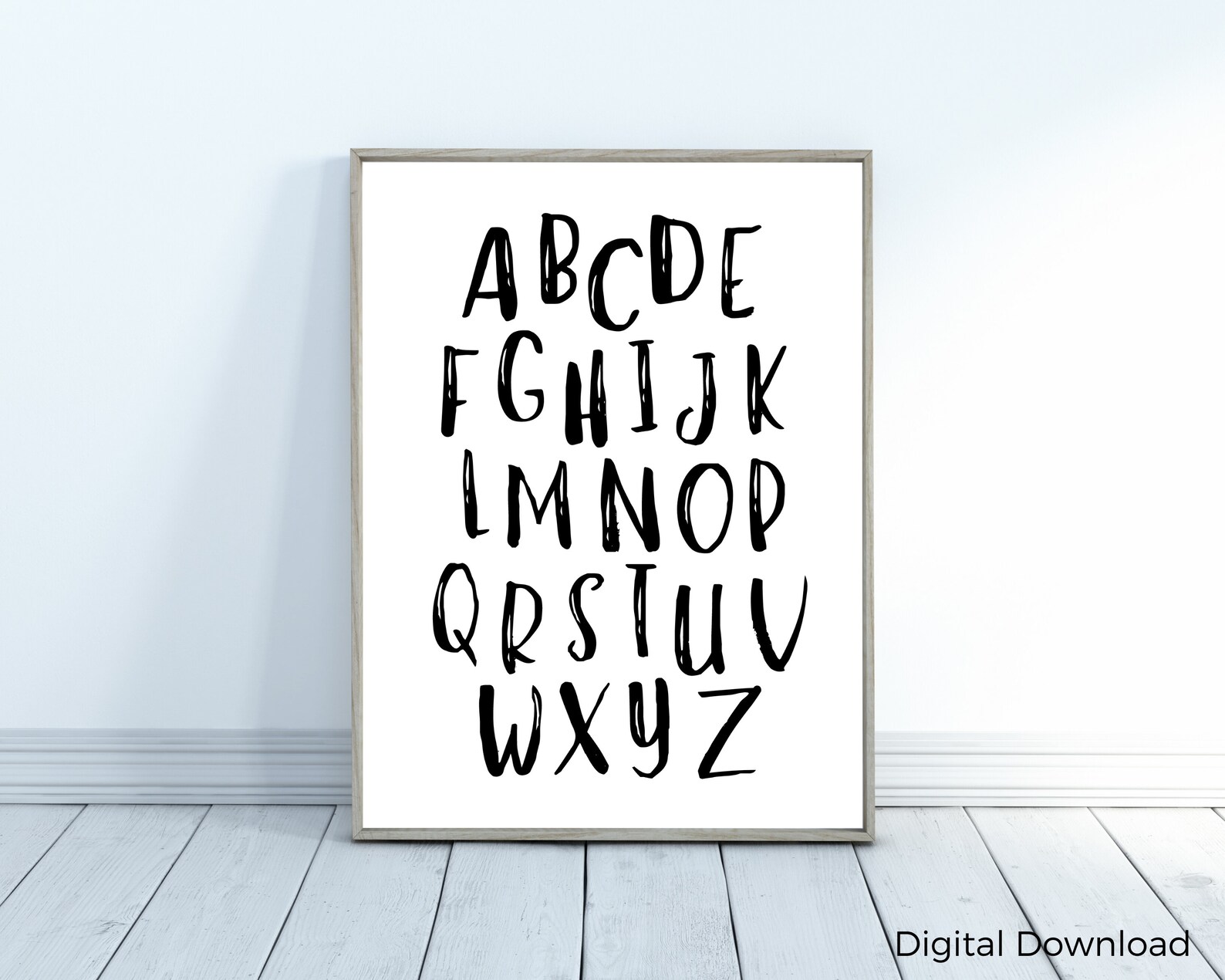 Black and White Alphabet Poster Digital Download | Classroom Printable ...