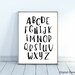 Black and White Alphabet Poster Digital Download Classroom Printable ...