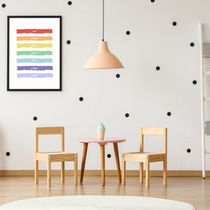 Rainbow Colors Educational Poster | Playroom Decor, Homeschool Decor or ...