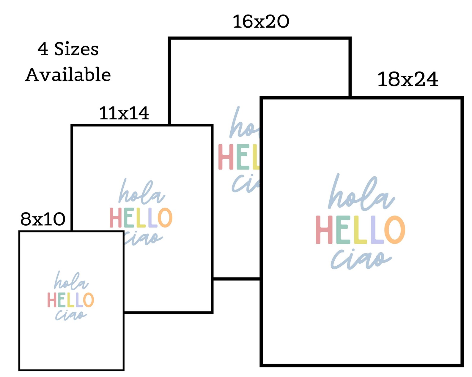 Hello in Different Languages Pastel Poster for Homeschool Decor ...