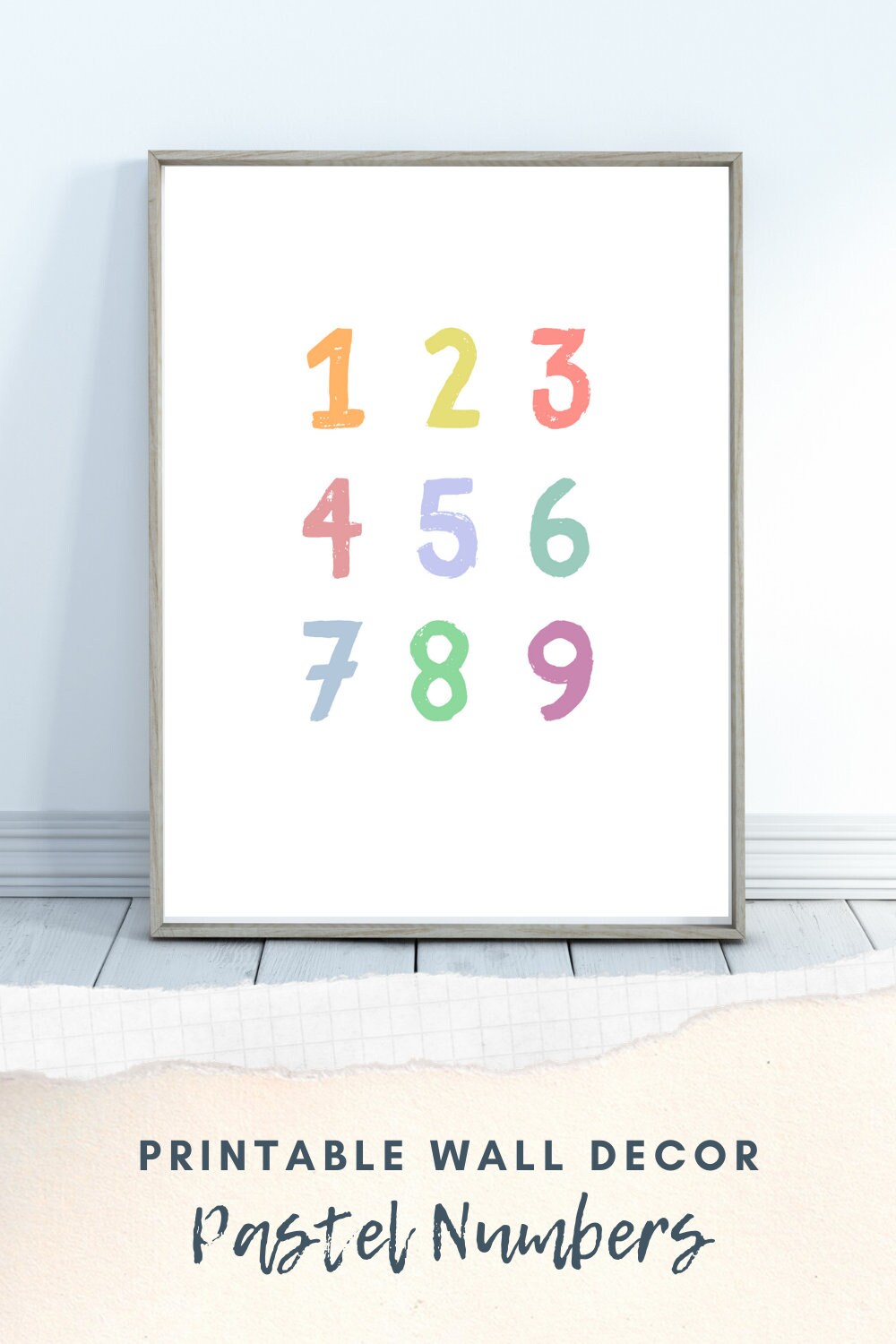 Pastel Rainbow Numbers Poster Homeschool Educational Poster - Etsy