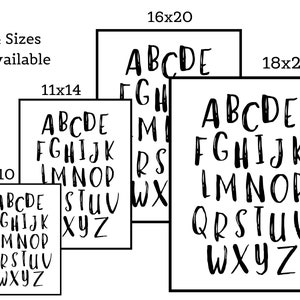 Black and White Alphabet Poster Digital Download | Classroom Printable ...