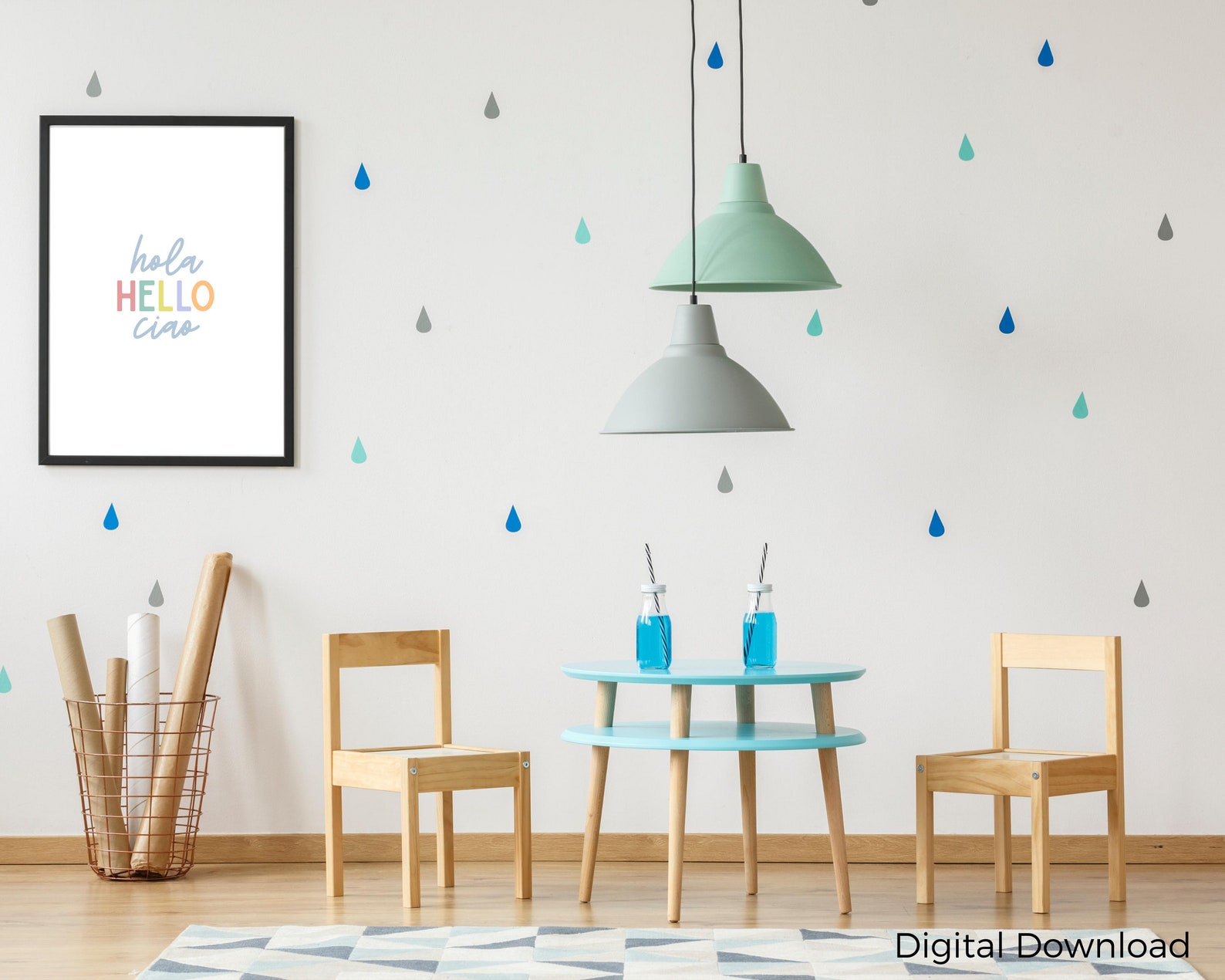 Hello in Different Languages Pastel Poster for Homeschool Decor ...
