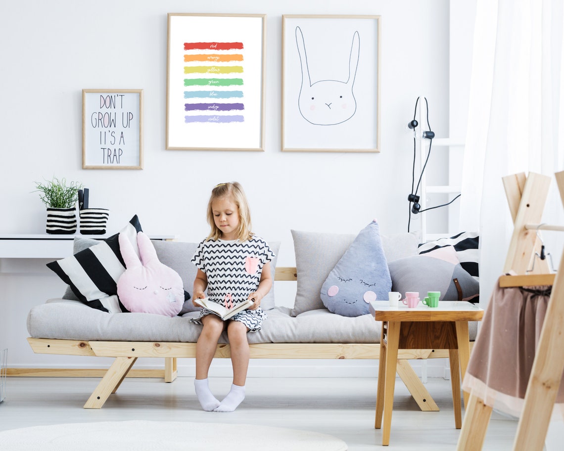 Rainbow Colors Educational Poster Playroom Decor Homeschool | Etsy