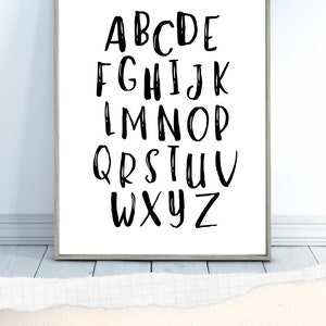Black and White Alphabet Poster Digital Download | Classroom Printable ...
