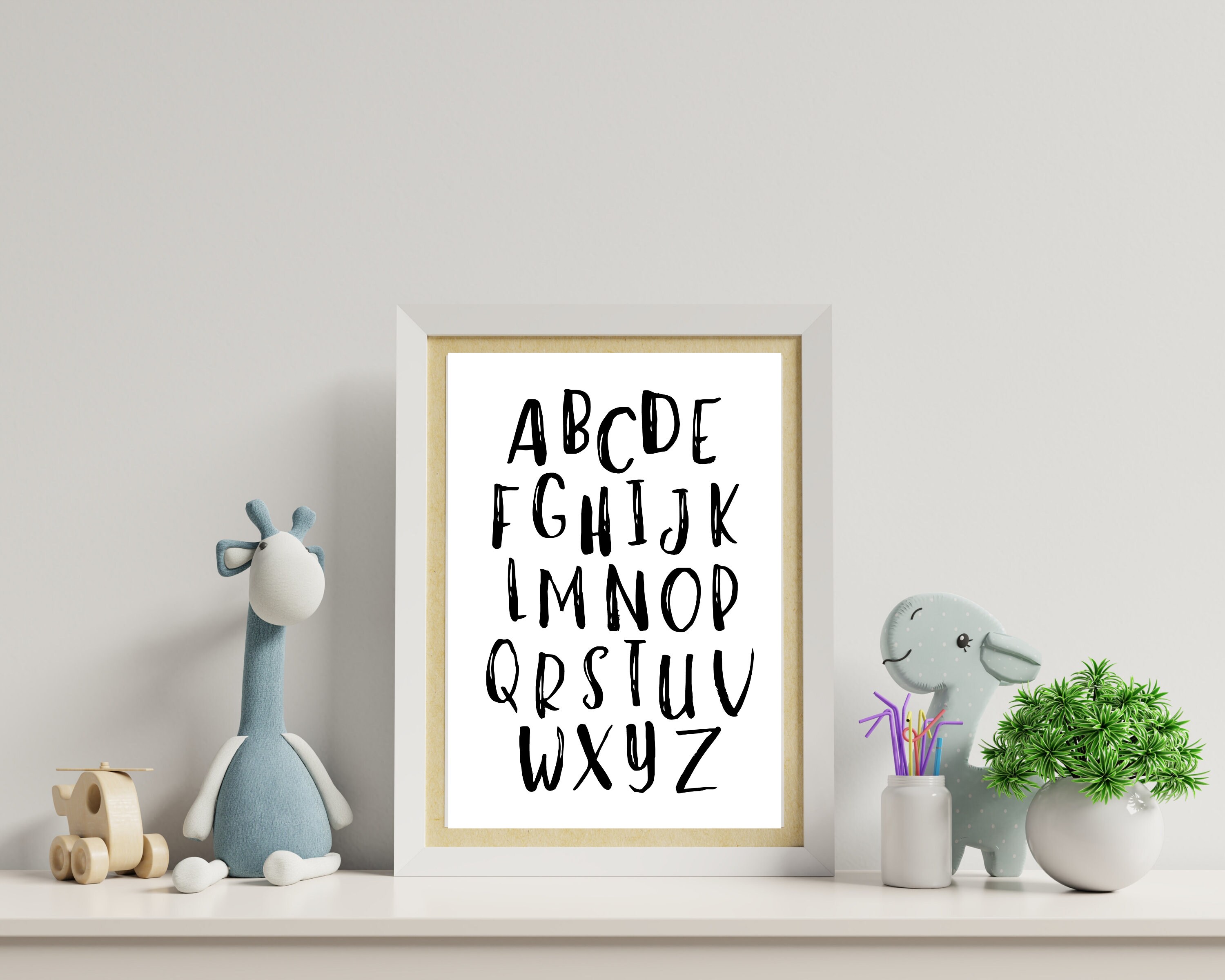 Black and White Alphabet Poster Digital Download | Classroom Printable ...