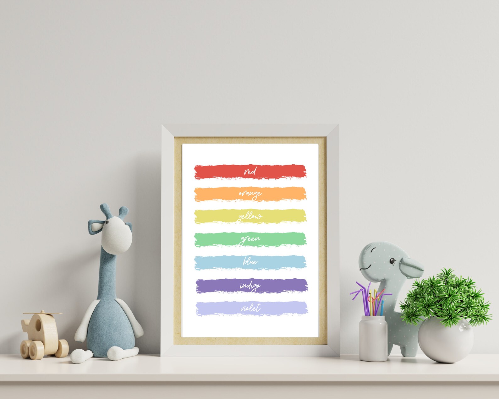 Rainbow Colors Educational Poster | Playroom Decor, Homeschool Decor or ...