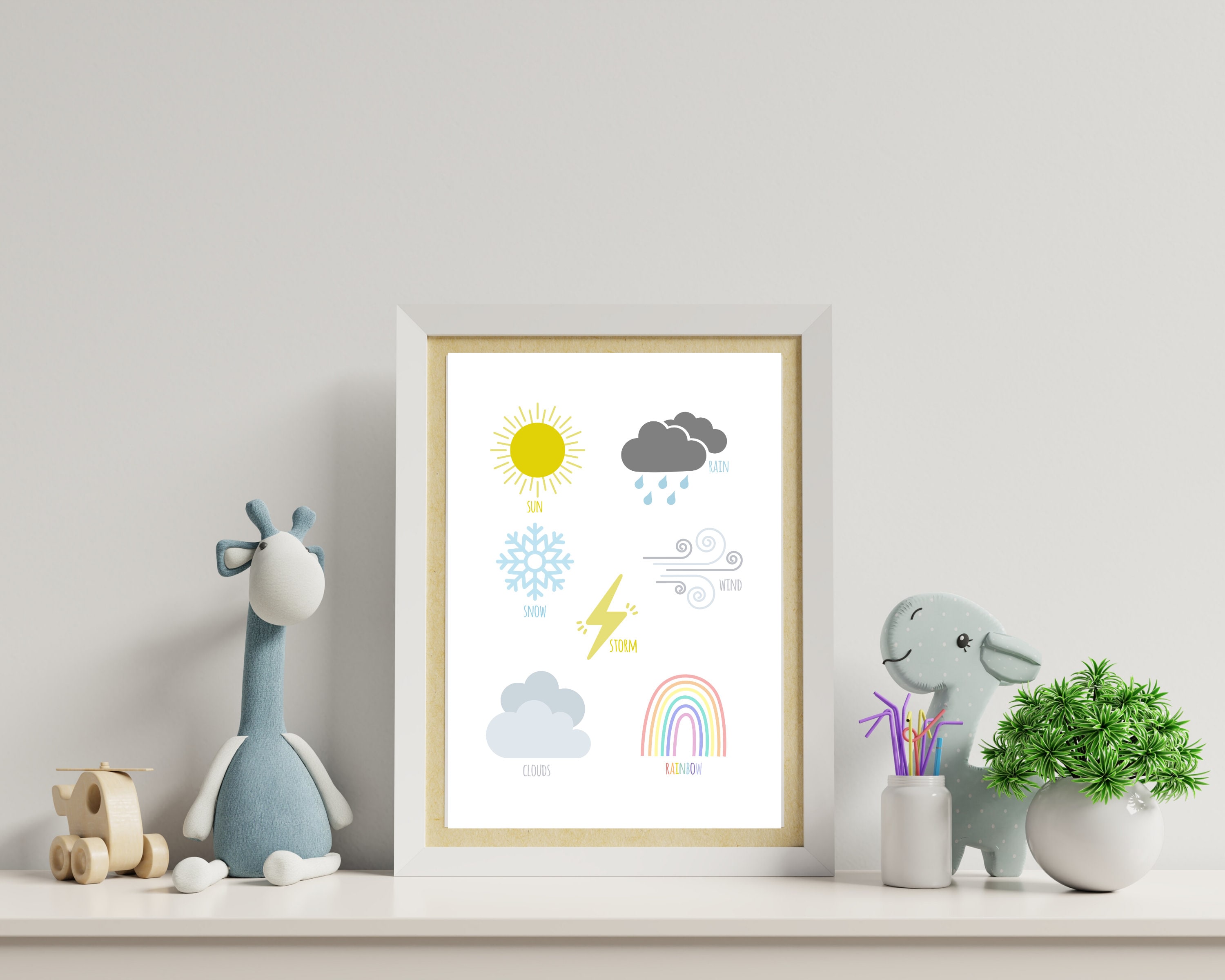 Pastel Weather Educational Poster Digital Download Homeschool Wall Art ...