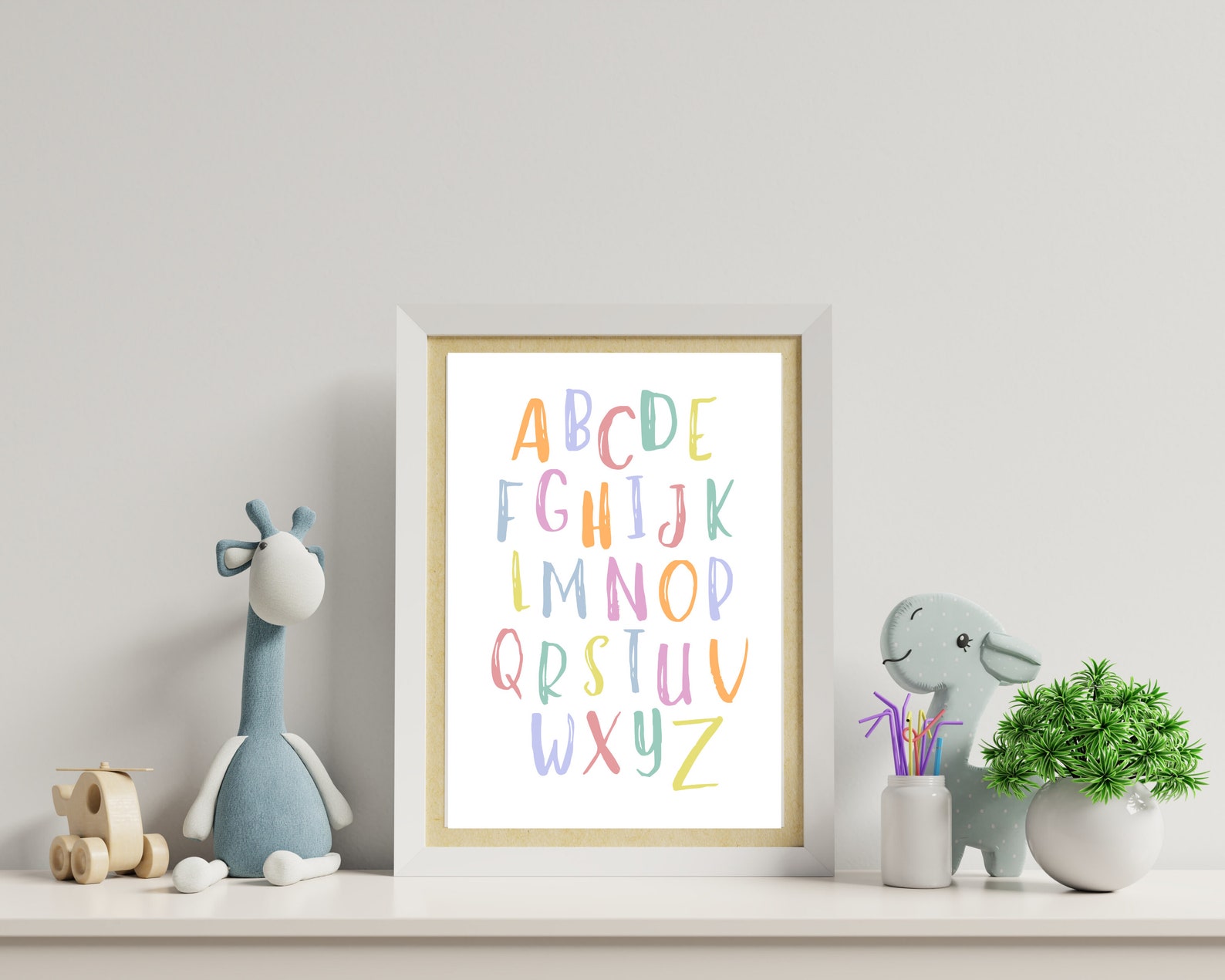 Pastel Alphabet Poster Classroom Printable Educational - Etsy