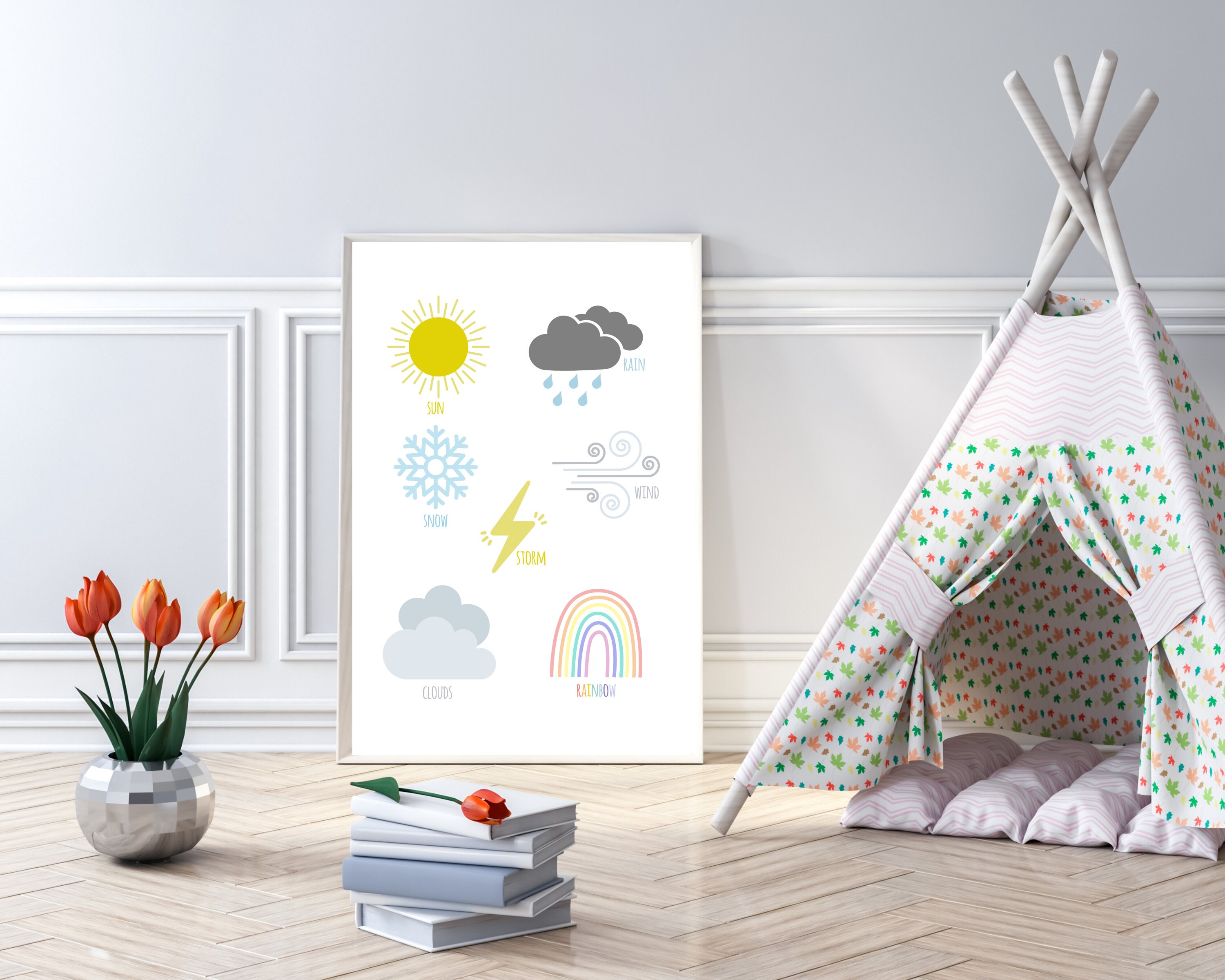 Pastel Weather Educational Poster Digital Download Homeschool Wall Art ...