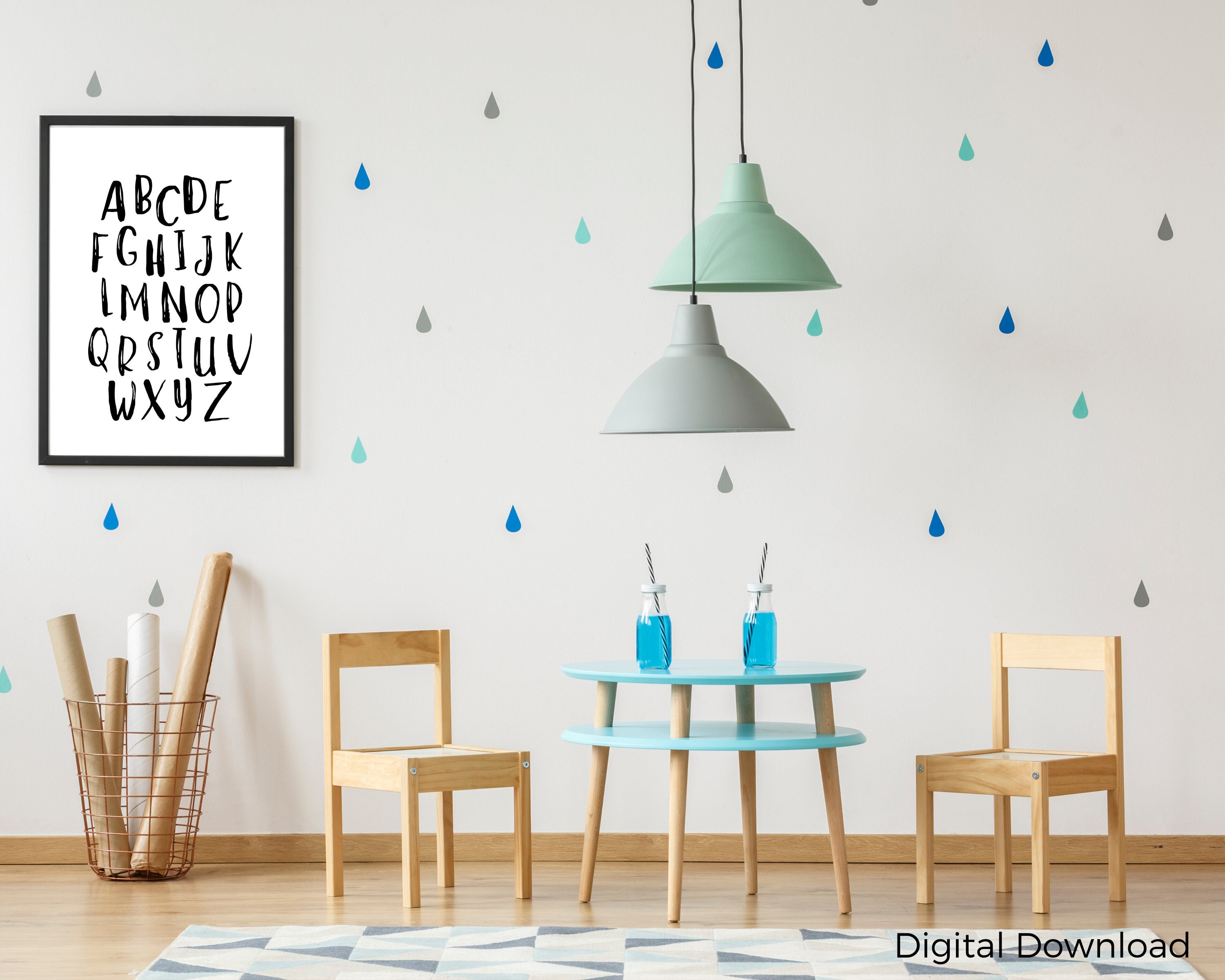 Black and White Alphabet Poster Digital Download | Classroom Printable ...