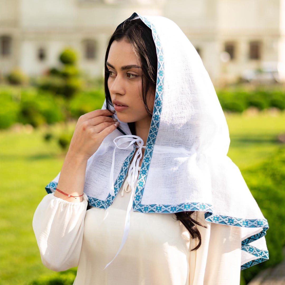 Сatholic Church Head Covering for Women, Orthodox Cotton Veil With ...