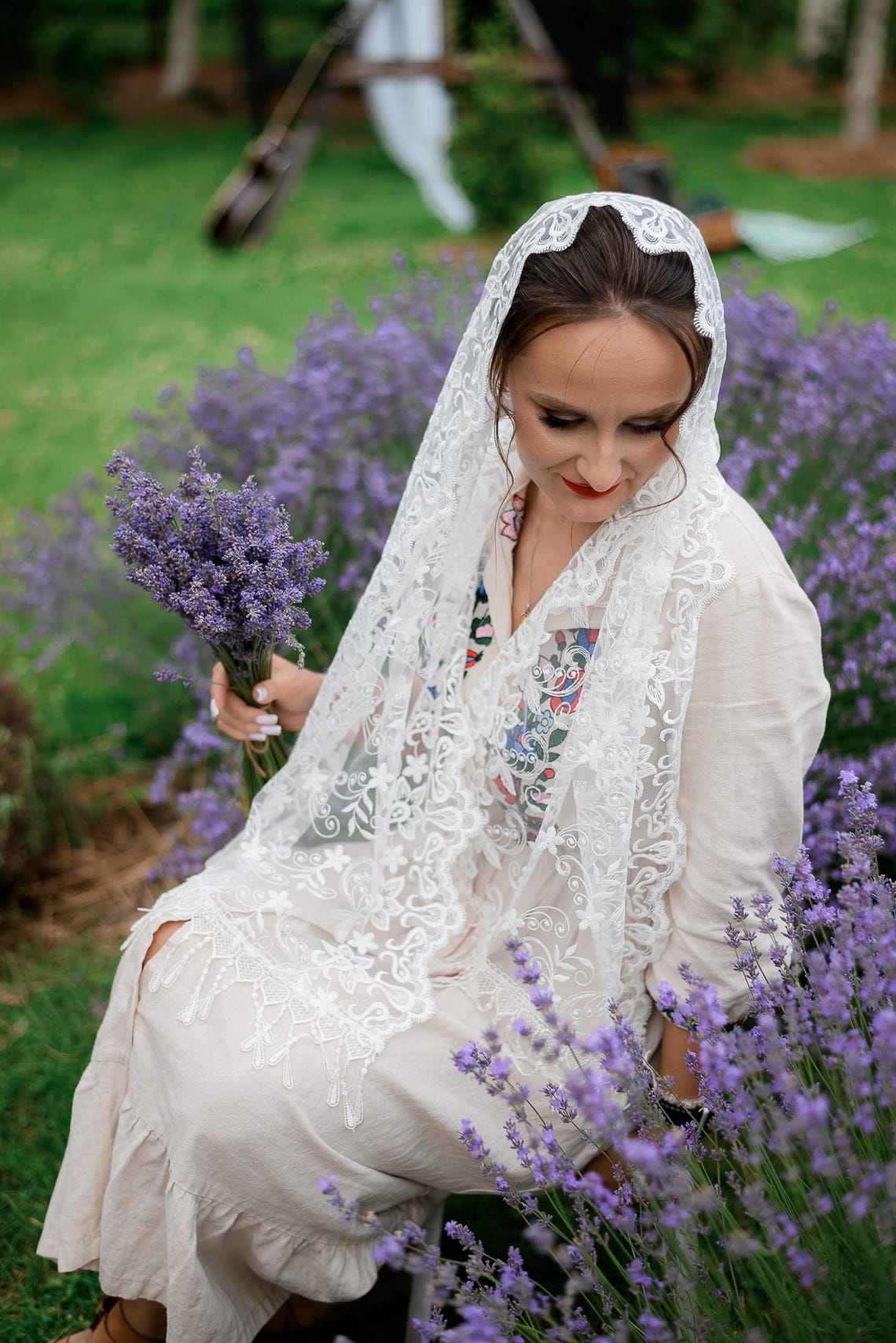 Chapel Scarf, Orthodox Head Scarf, Wedding Lace Scarf, Mantilla Shawl ...