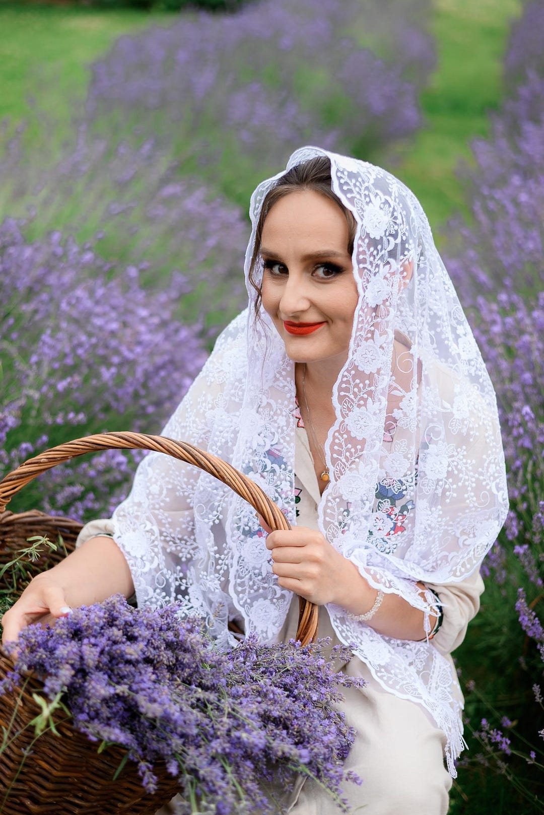 Сhapel Scarf, White Catholic Scarf, Mantilla Scarf for Mass, Orthodox ...