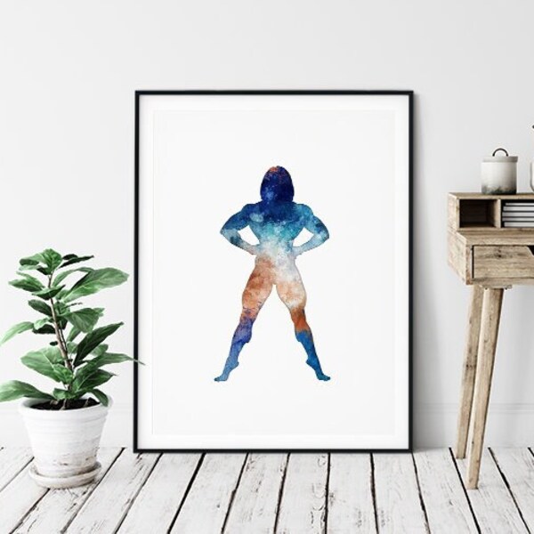 Female Body Builder Art - Etsy