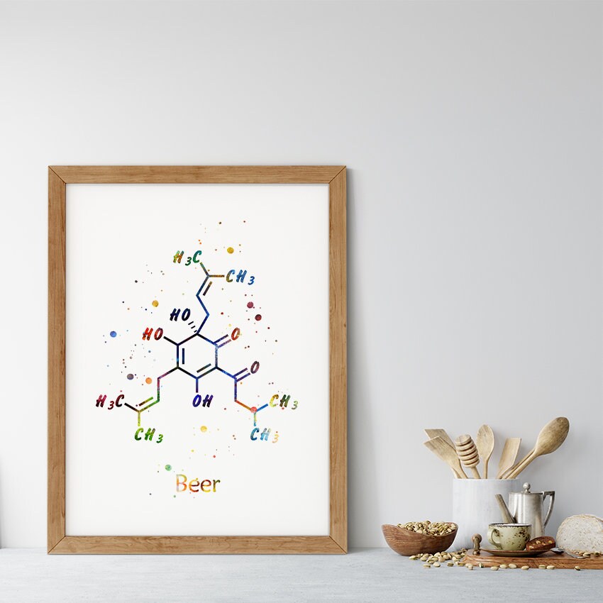 Beer Molecule Print Humulone Molecule Poster Chemistry - Etsy