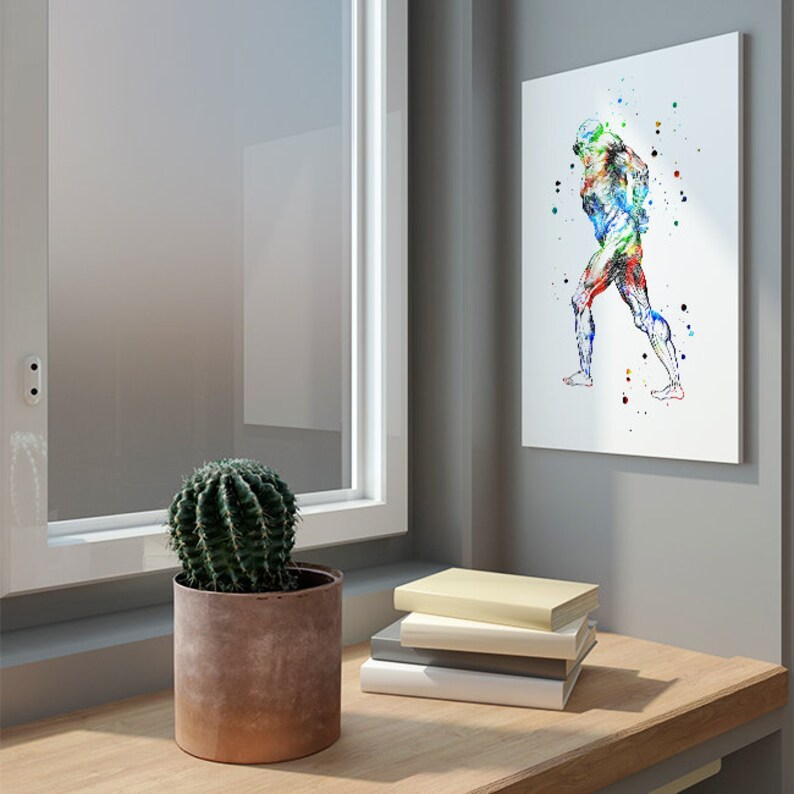 Muscular System Anatomy Art Poster Sports Medicine Gift | Etsy