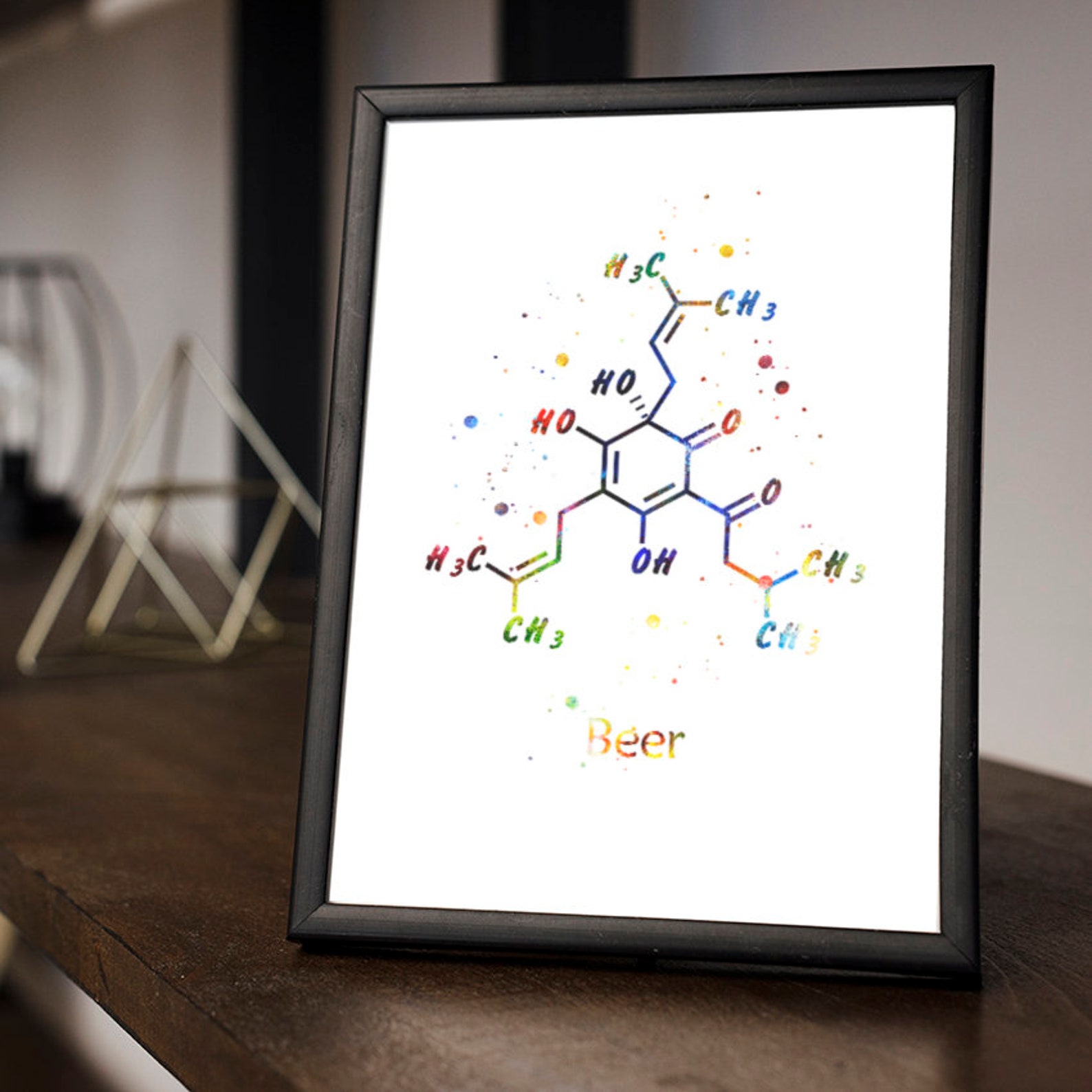 Beer Molecule Print Humulone Molecule Poster Chemistry - Etsy