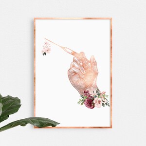 Syringe Floral Medical Art Print, Nurse Office Decor, Graduation Gift ...