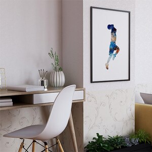 Basketball Art Print Blue and Brown Sports Decor for Boys - Etsy