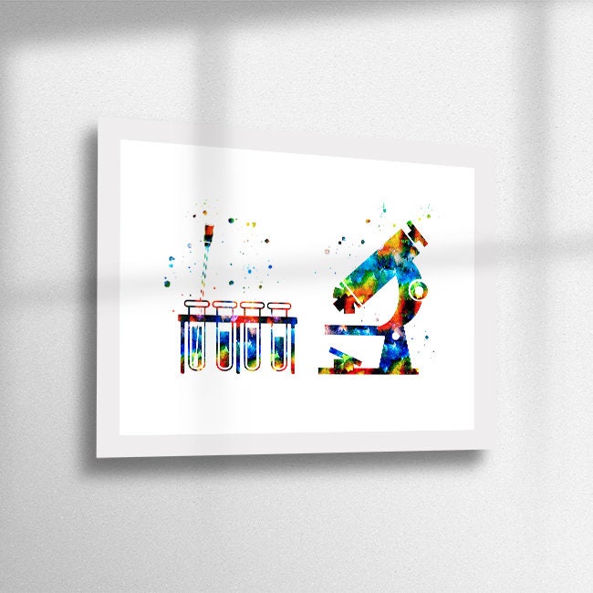 Microbiology Art Watercolor Print Gift for Microbiologist - Etsy