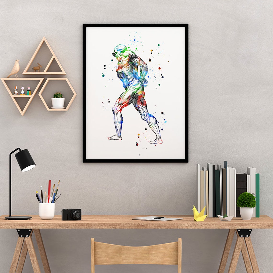 Muscular System Anatomy Art Poster Sports Medicine Gift | Etsy