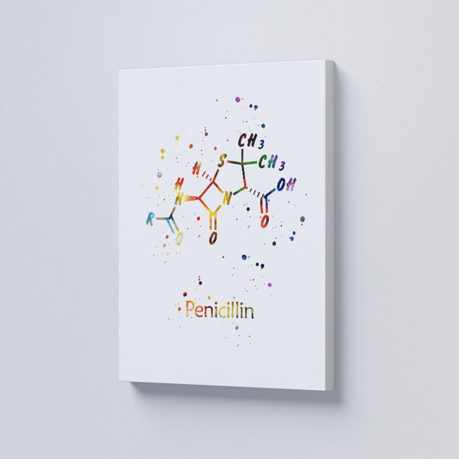 Penicillin Print Pharmacy Art Penicillin Molecule Poster - Etsy