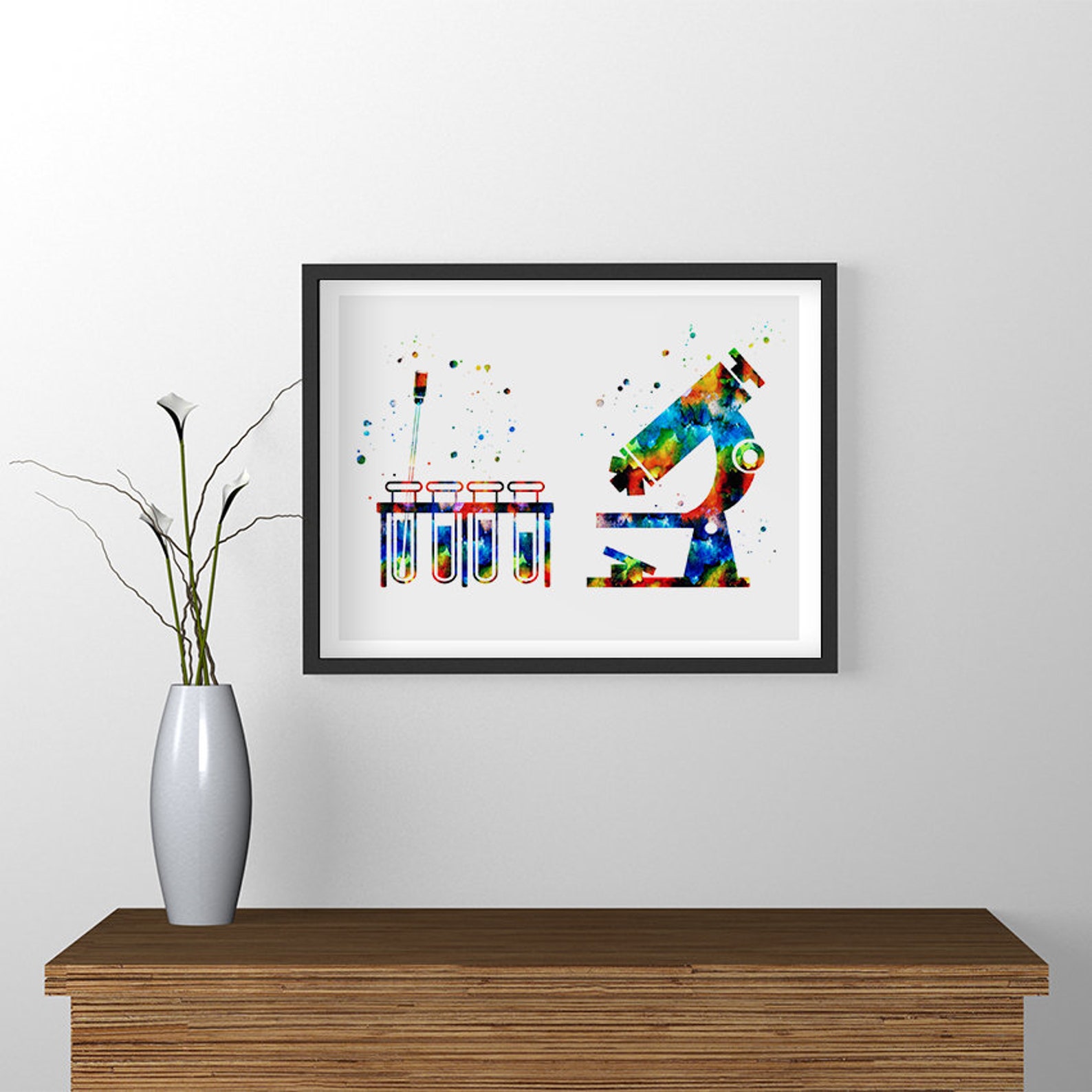 Microbiology Art Watercolor Print Gift for Microbiologist - Etsy