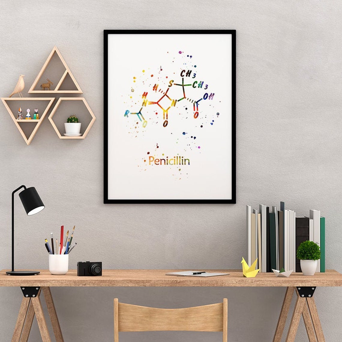 Penicillin Print Pharmacy Art Penicillin Molecule Poster - Etsy