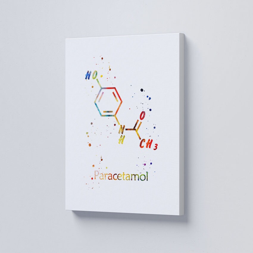 Paracetamol Molecule Print Pharmacy Art Pharmacist Gift - Etsy