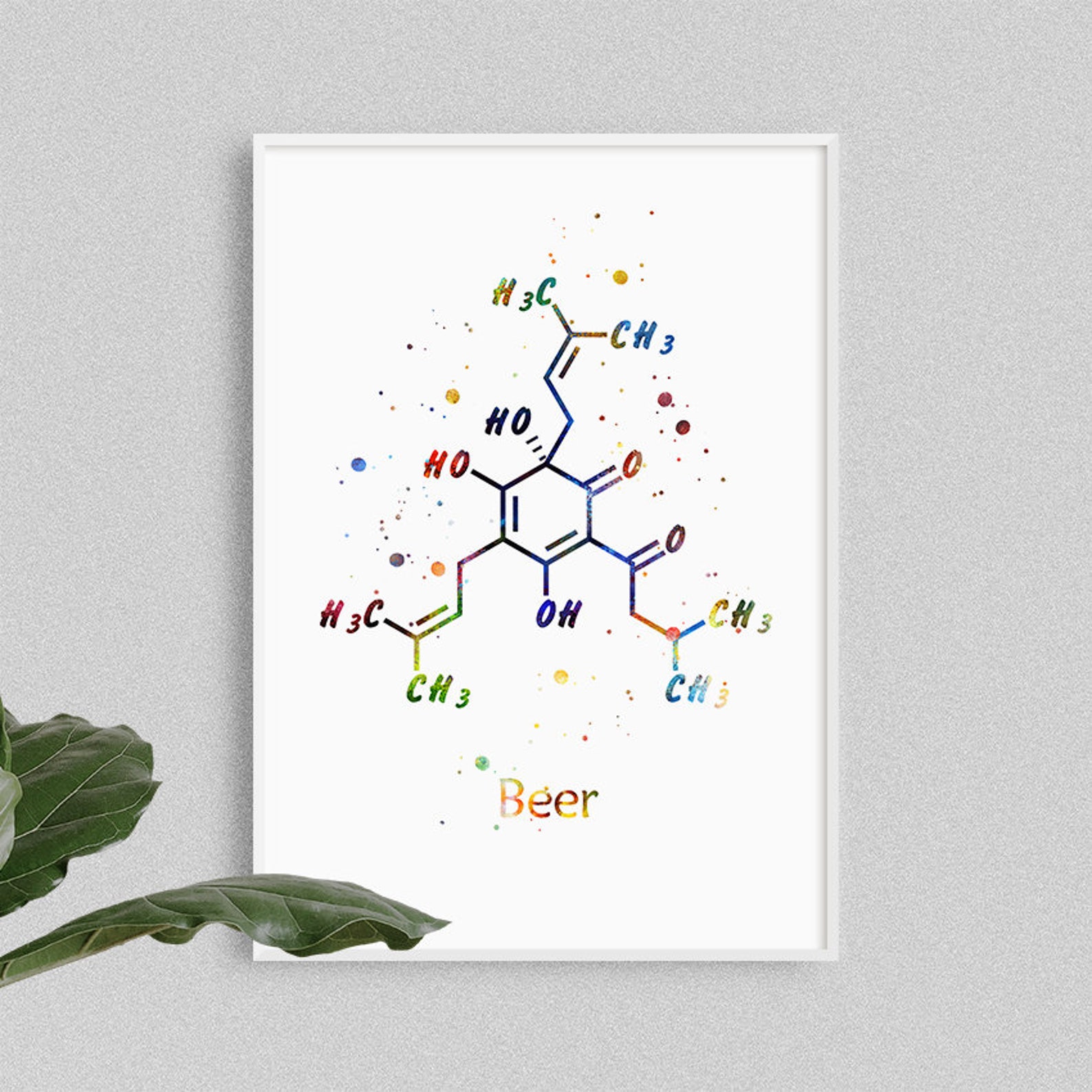 Beer Molecule Print Humulone Molecule Poster Chemistry - Etsy