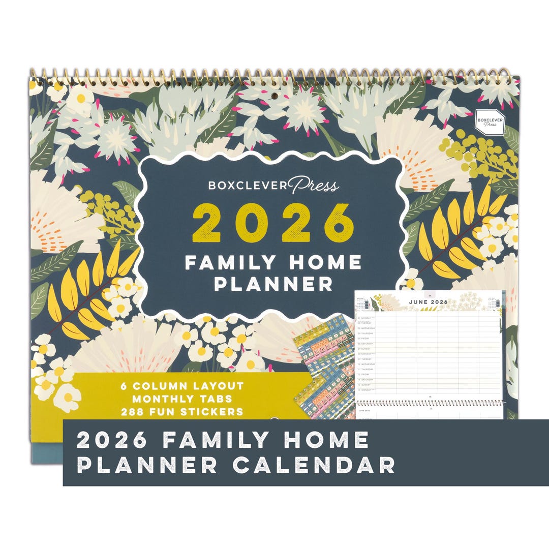 2026 Family Home Planner - Boxclever Press Monthly Wall Calendar With 6 ...