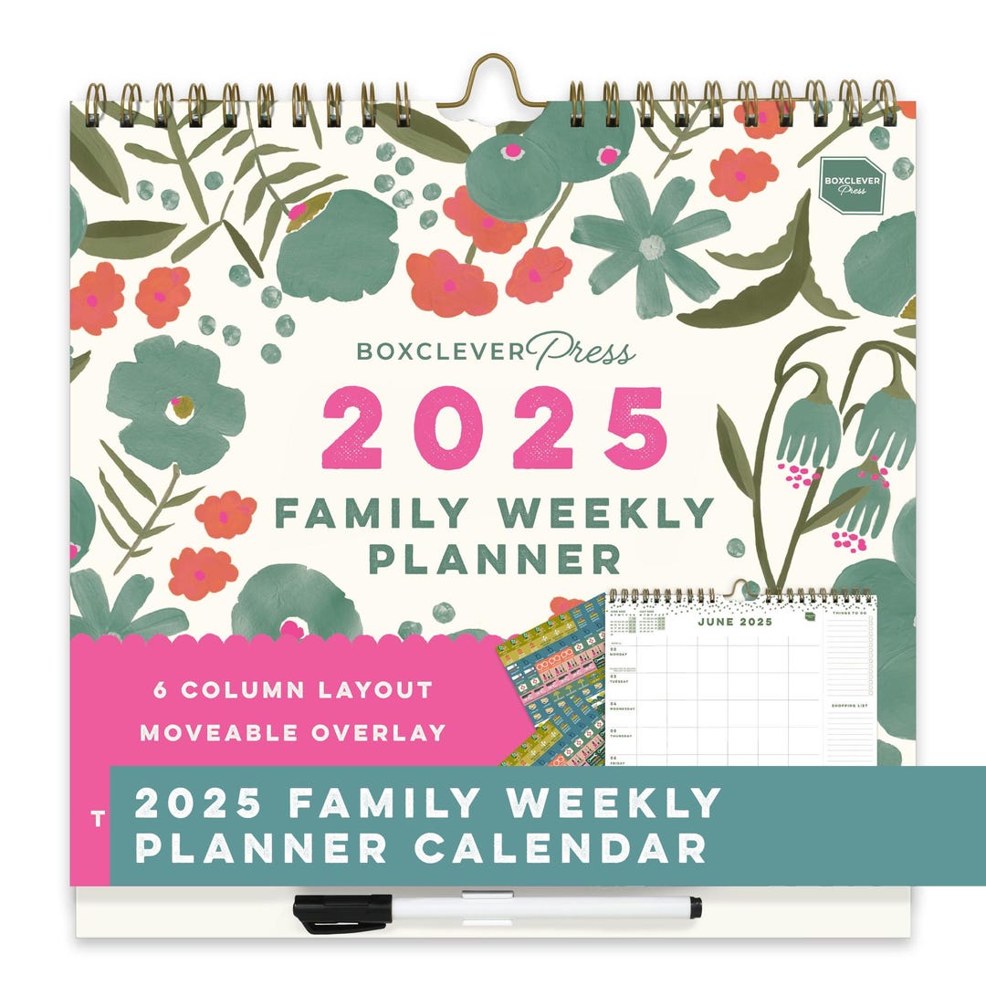 Boxclever Press | Family Weekly Planner 2025 - 6 Column Layout - Etsy