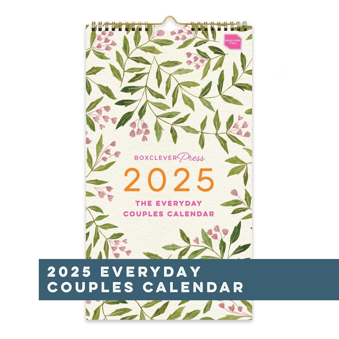 Everyday Couples Calendar 2025 Slimline Wall Calendar With 4 Column ...