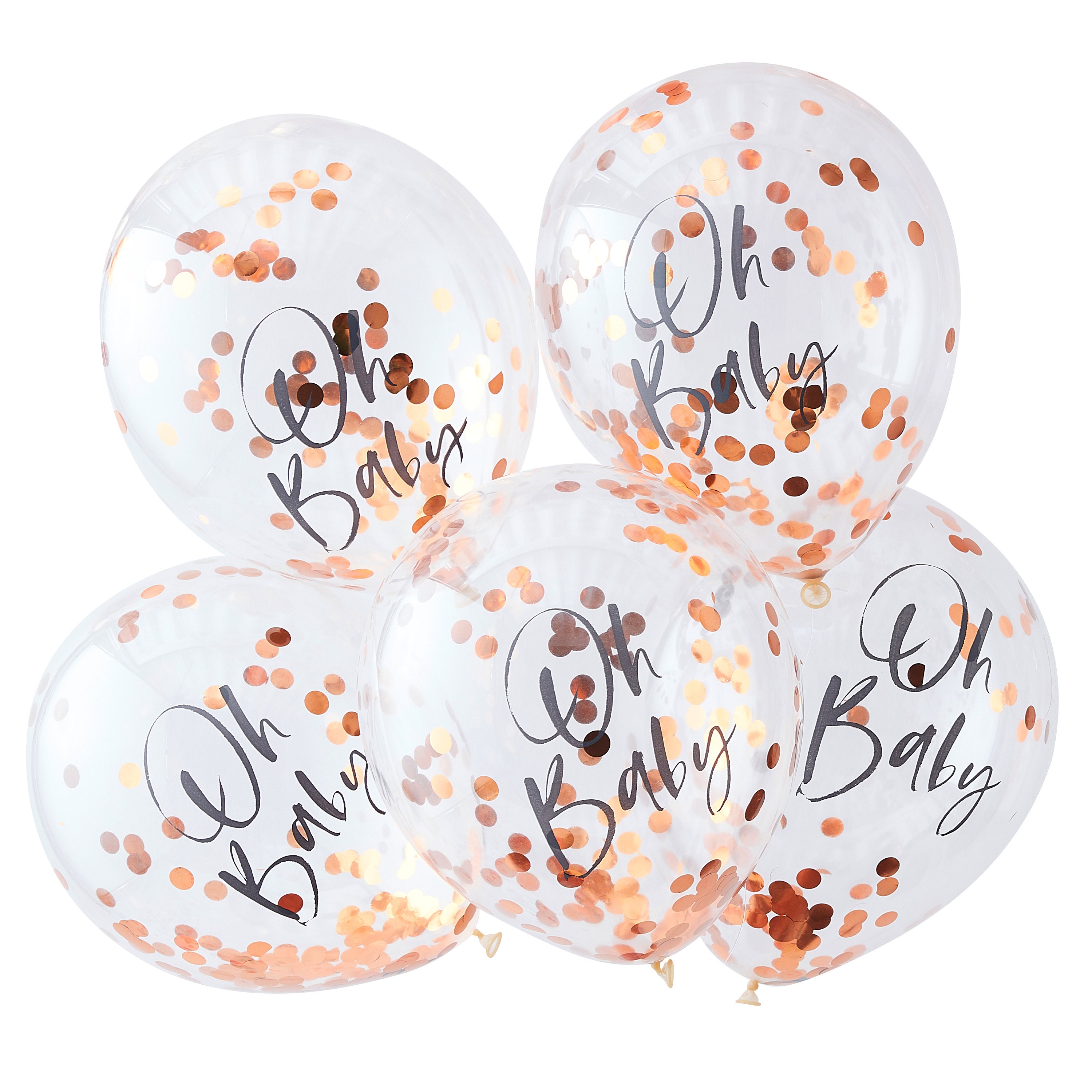 Oh Baby Konfettiluftballons 5 St. Roségold Deko für | Etsy