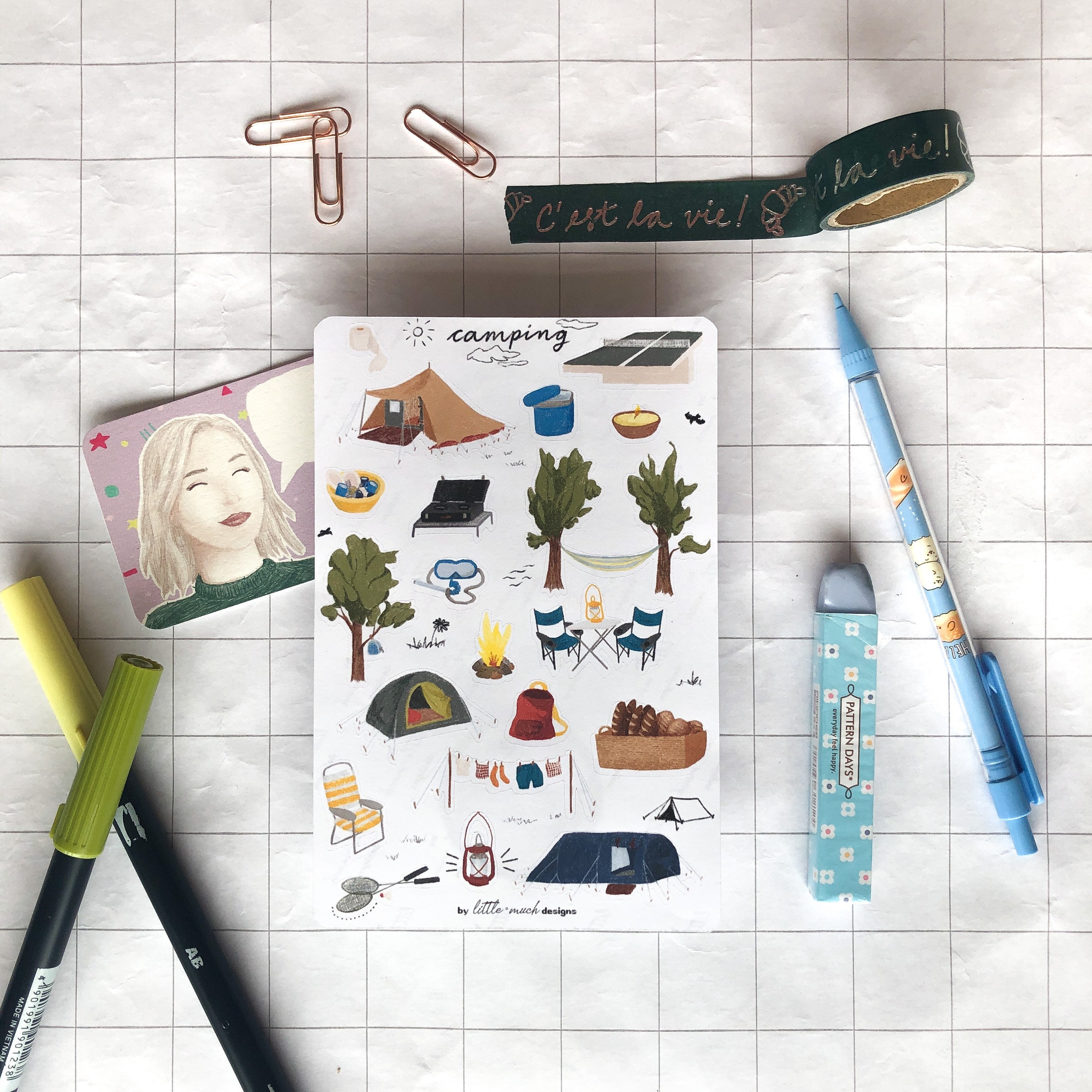 Camping Life Sticker Sheet - Etsy