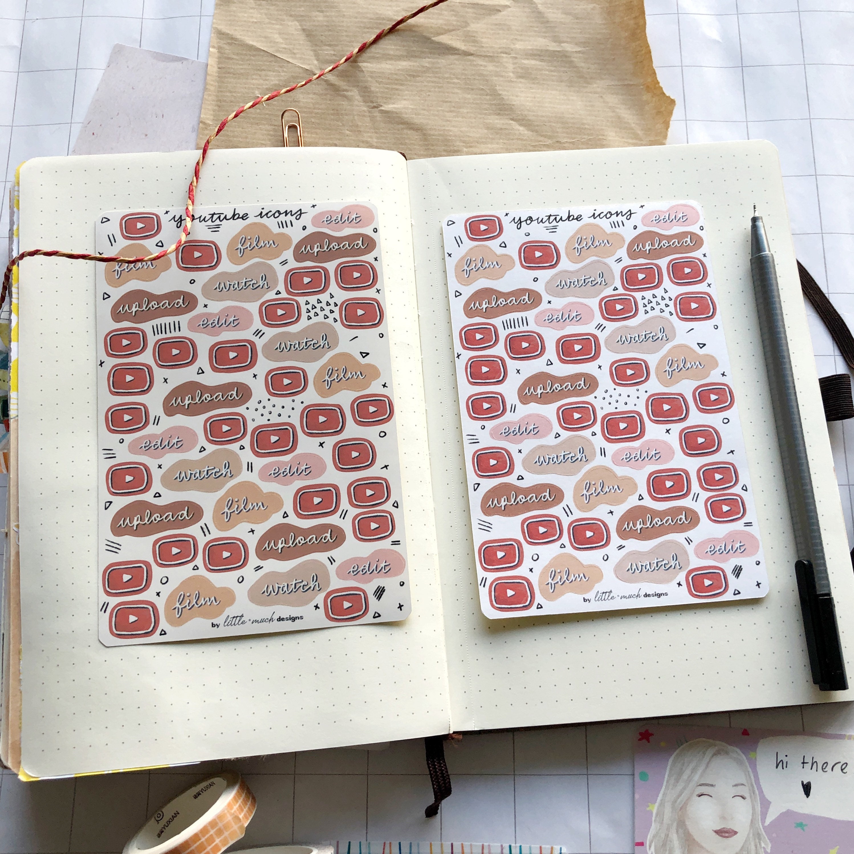 Youtube Icons Sticker Sheet - Etsy