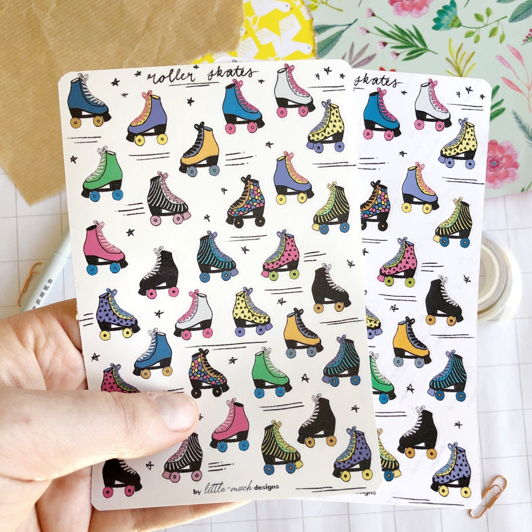 Roller Skates Sticker Sheet - Etsy
