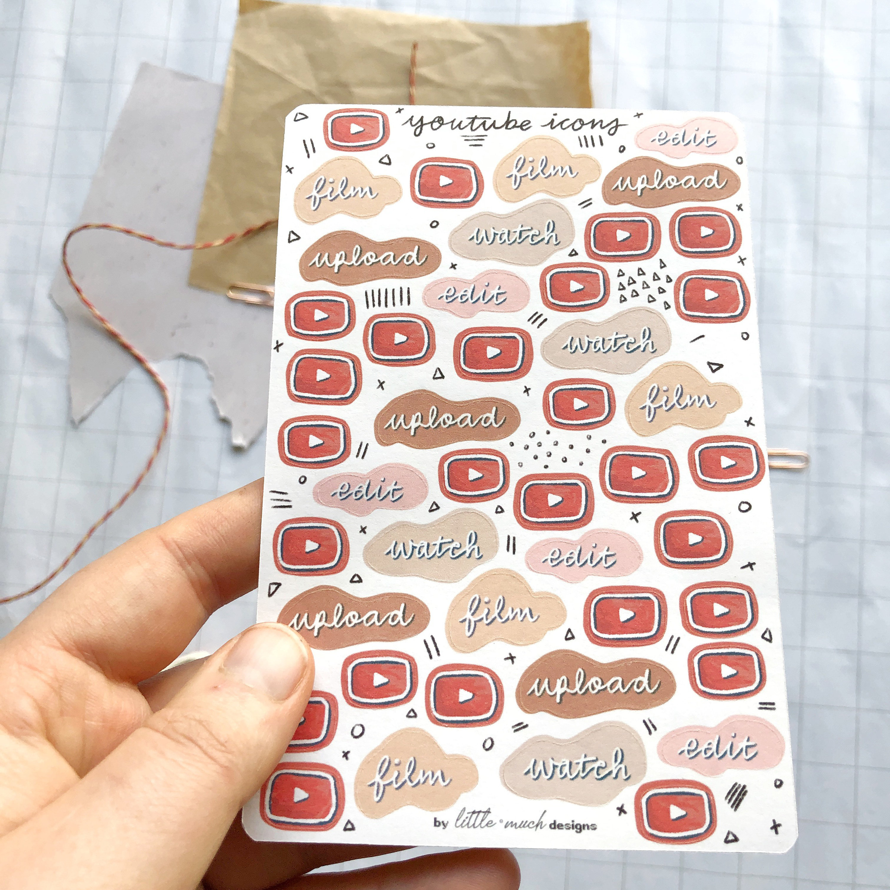Youtube Icons Sticker Sheet - Etsy
