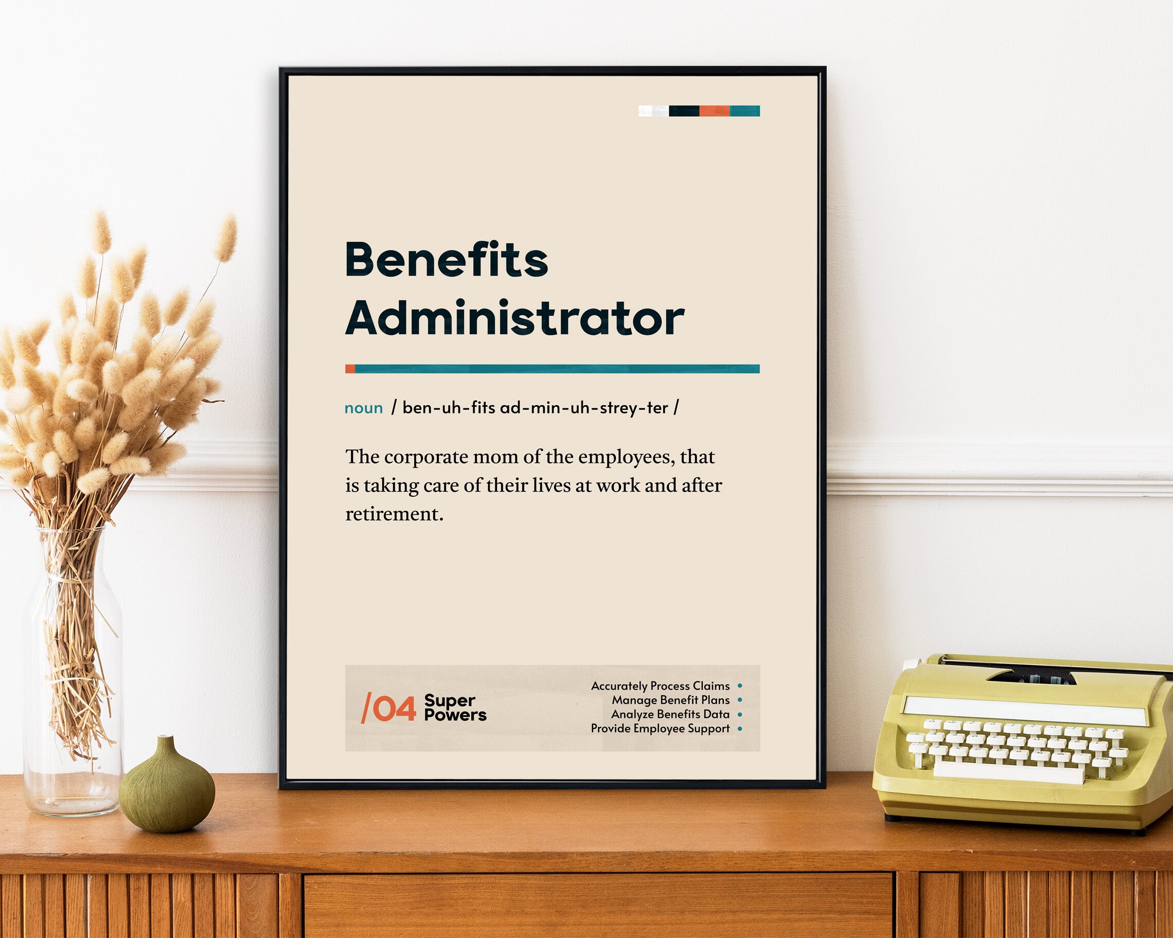 Benefits Administrator Definition Poster, Compensation Manager ...