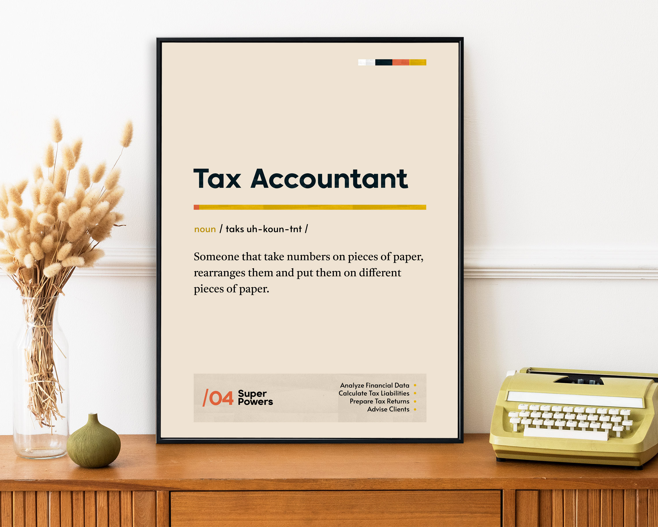 Tax Accountant Definition Poster, Funny Modern Office Gift, Tax ...