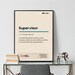 Supervisor Definition Poster, Funny Modern Office Gift, Manager ...