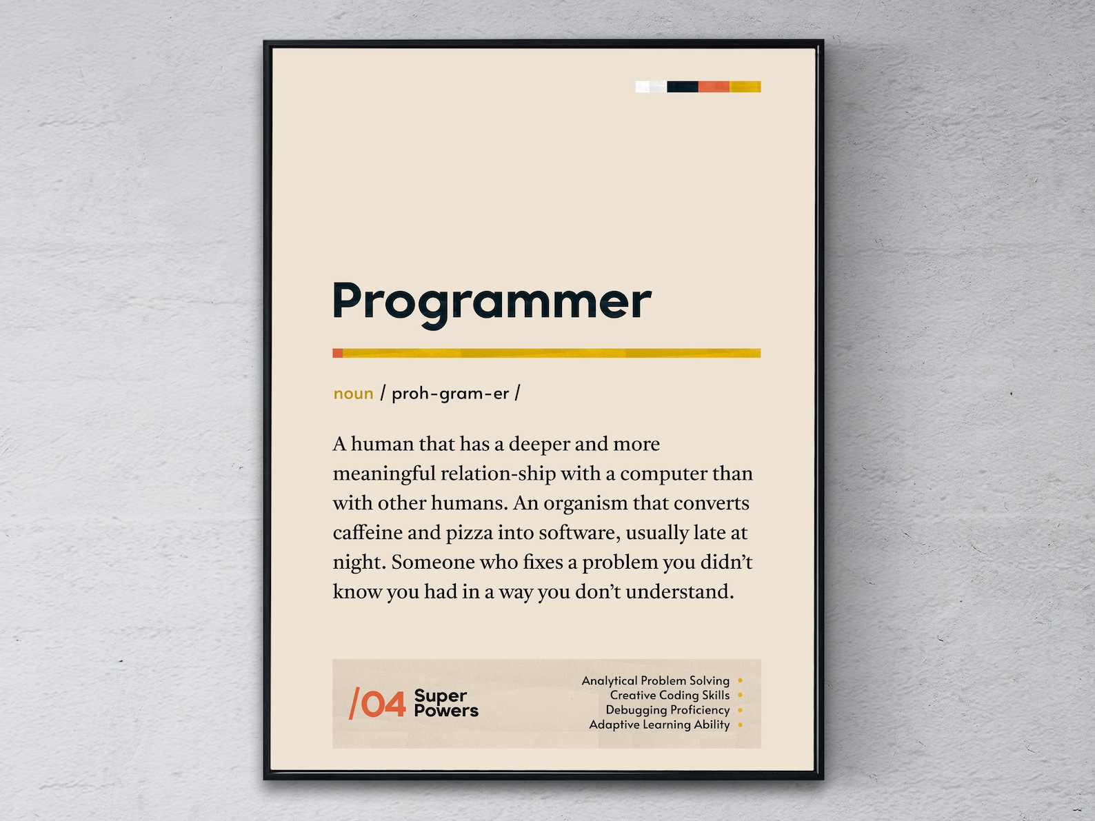 Programmer Definition Poster, Coder Graduation Print, Programmer Analyst Coworker Wall Art ...