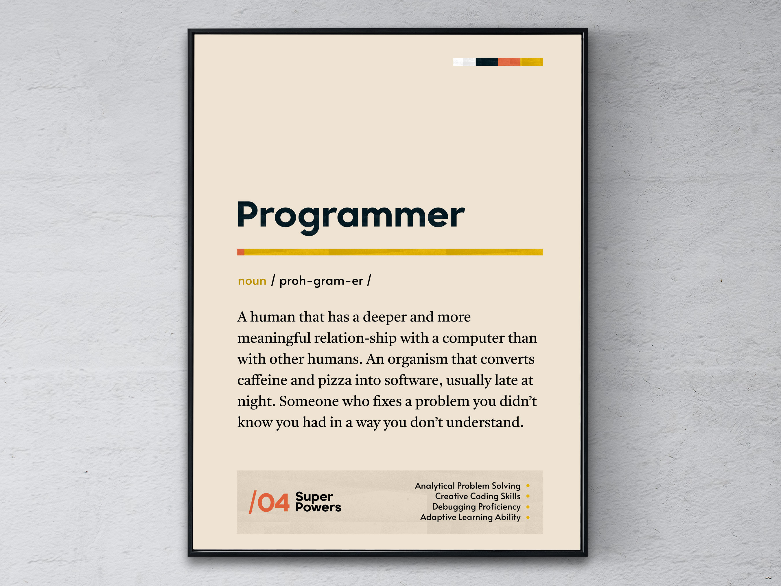 Programmer Definition Poster, Coder Graduation Print, Programmer Analyst Coworker Wall Art ...